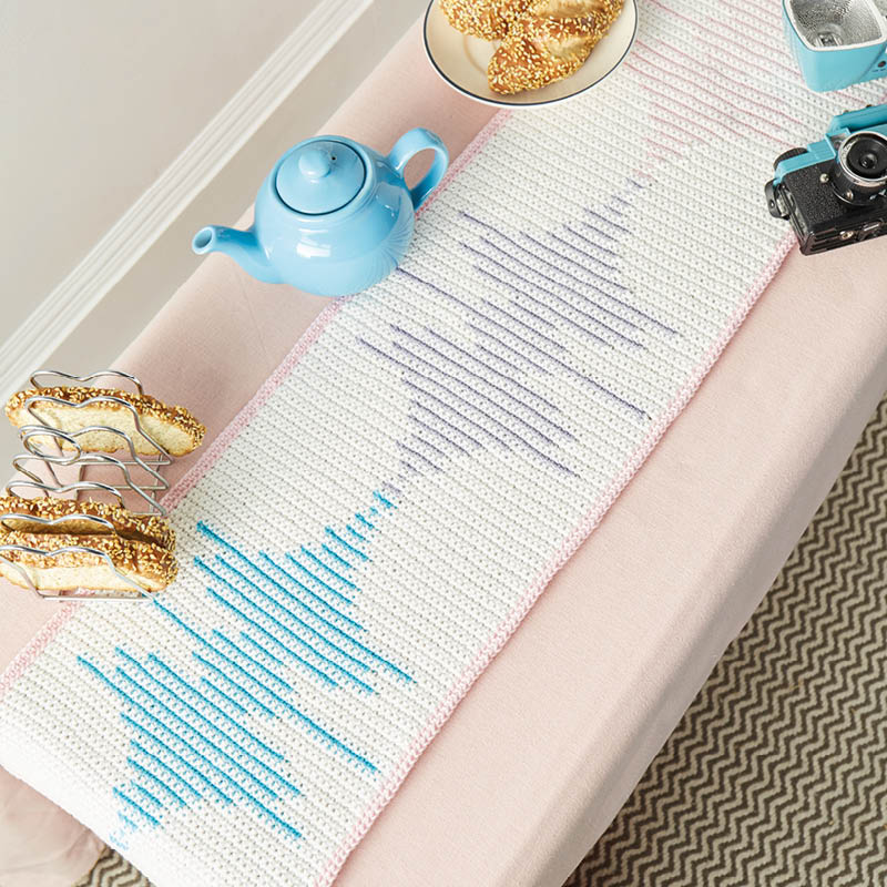 Sound Wave Table Runner Digital Pattern — Crochet Society