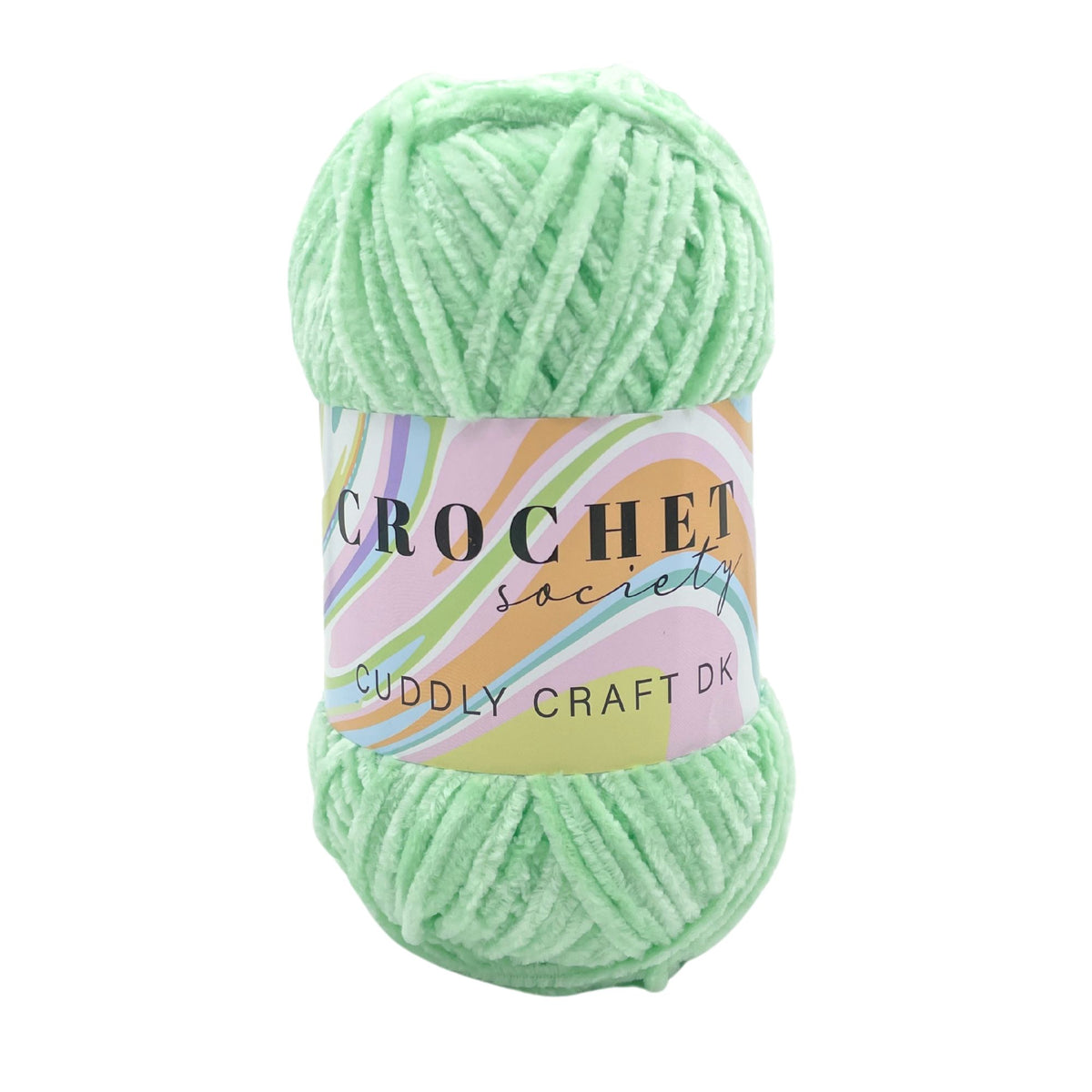 Crochet Society Cuddly Craft DK Chenille Yarn 100g Green | Peppermint