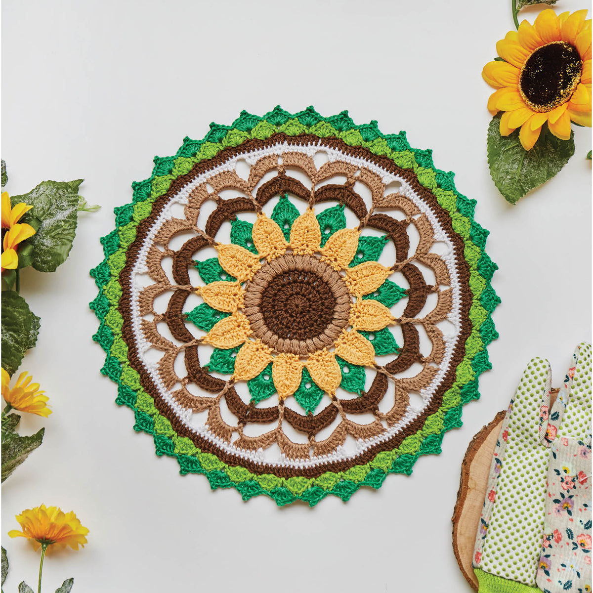 Sunny Sunflower Mandala Digital Pattern — Crochet Society