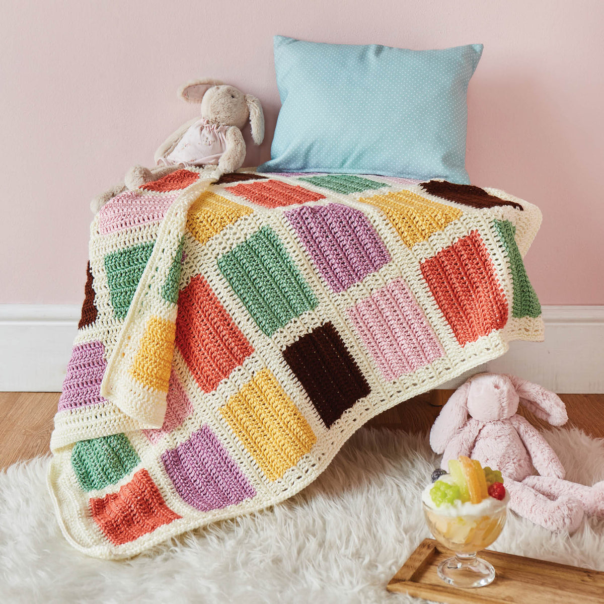 Ice Cream Parlour Baby Blanket Digital Pattern — Crochet Society