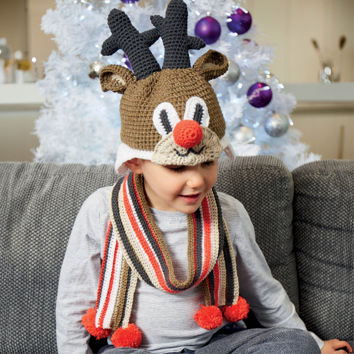 Rudolf The Reindeer Hat & Scarf Digital Pattern — Crochet Society