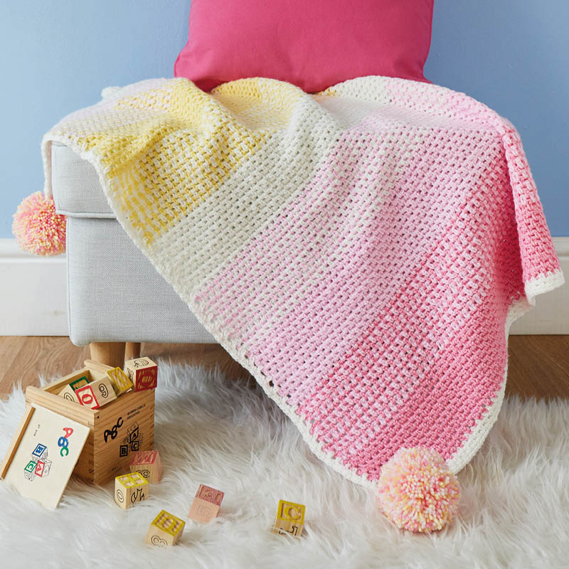 Peaches & Cream Baby Blanket Digital Pattern — Crochet Society