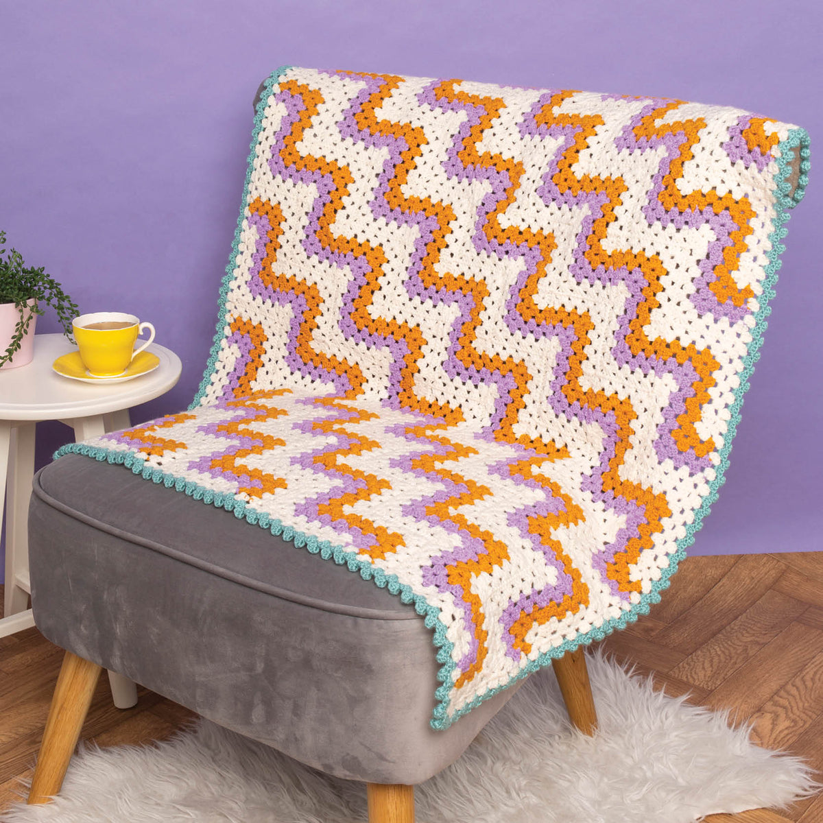 Chevron Granny Square Blanket Digital Pattern — Crochet Society